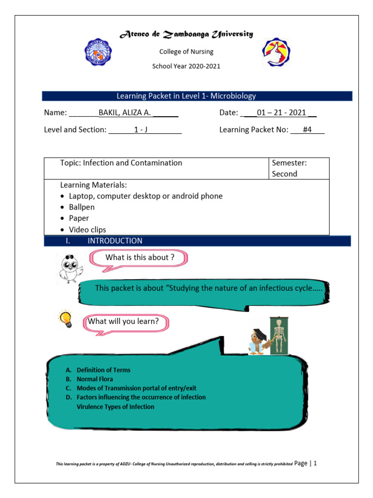 Learning Packet 4 | PDF | Infection | Lipopolysaccharide