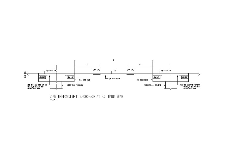 Slab Reinforcement Anchorage at r.c. Band Beam | PDF