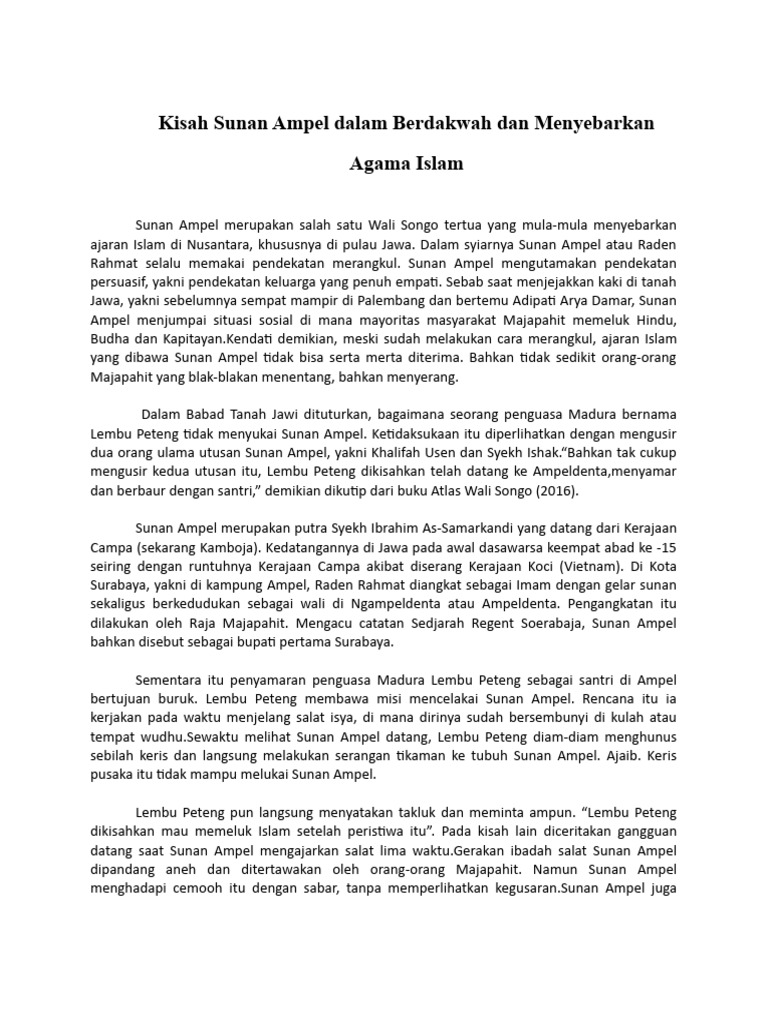 Kisah Sunan Ampel | PDF