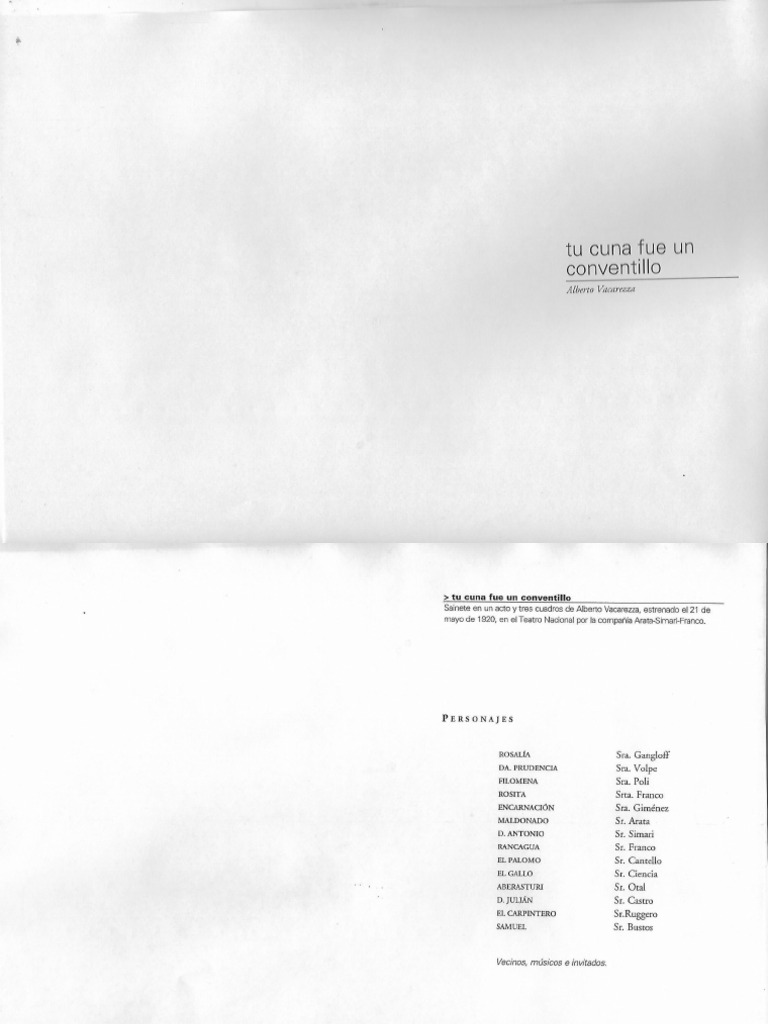 Documento Tu Cuna Fue Un Conventillo | PDF