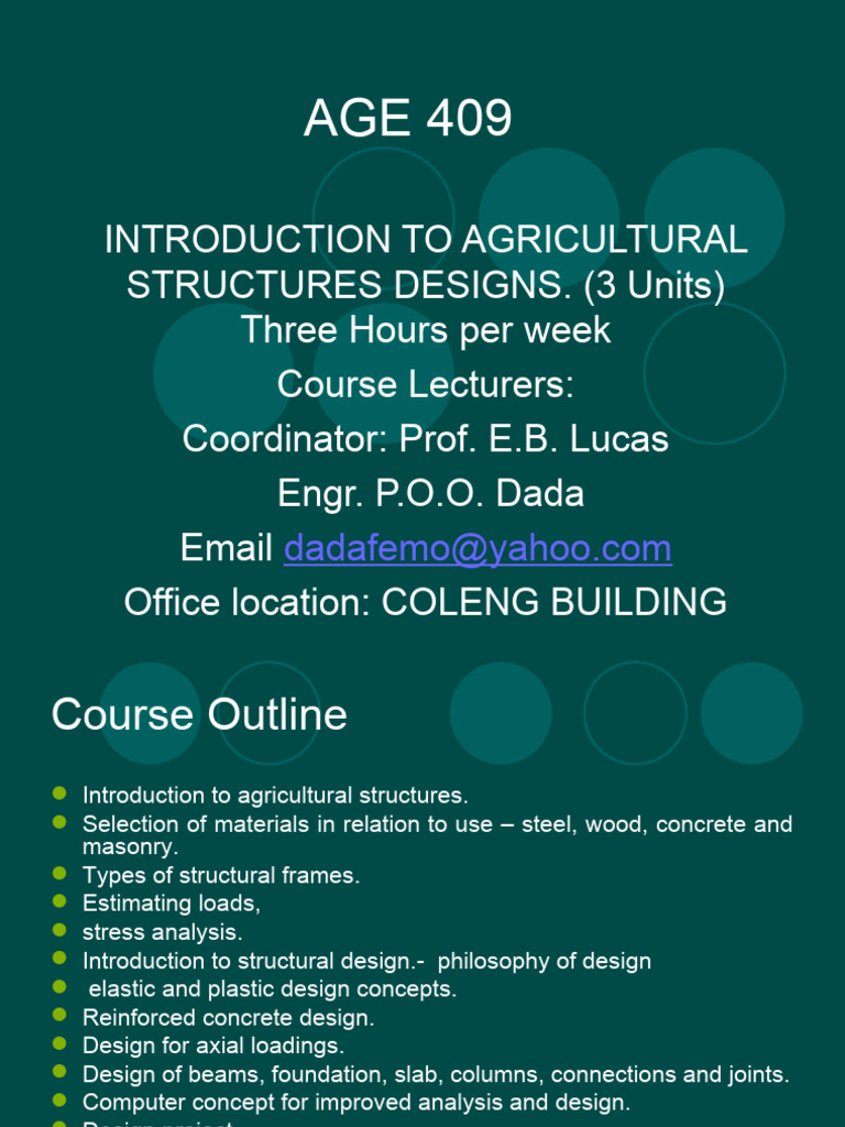 Introduction to Agricultural Structures Designs | Download Free PDF ...