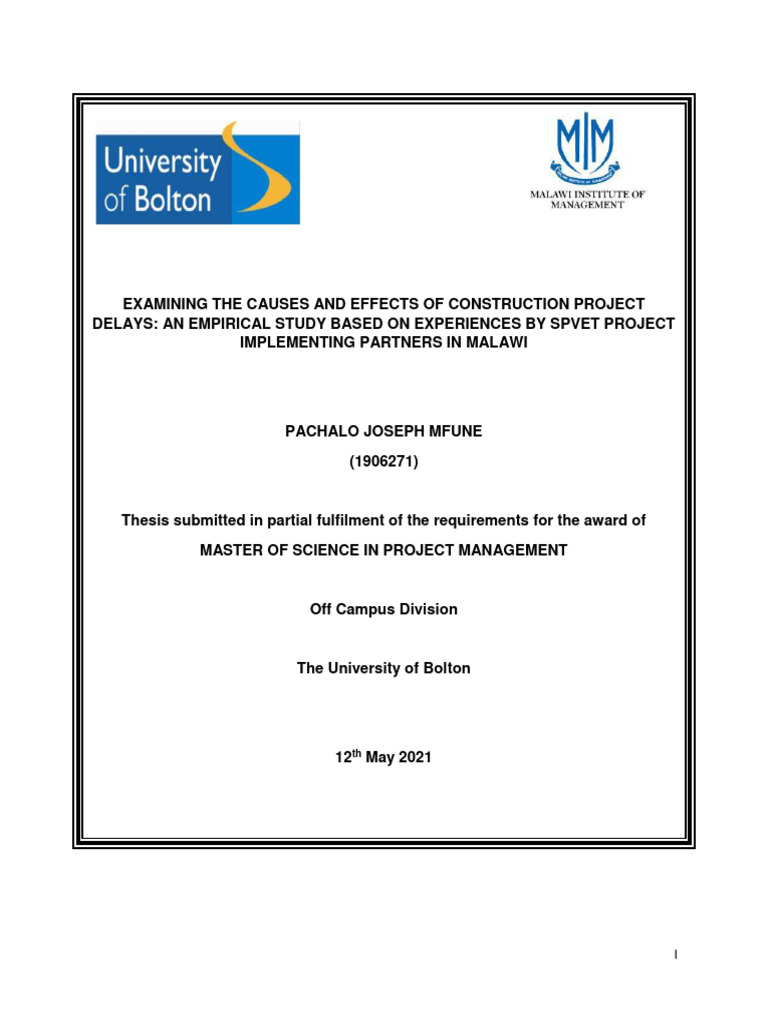 Examining The Causes and Effects of Cons | PDF | Methodology | Project ...