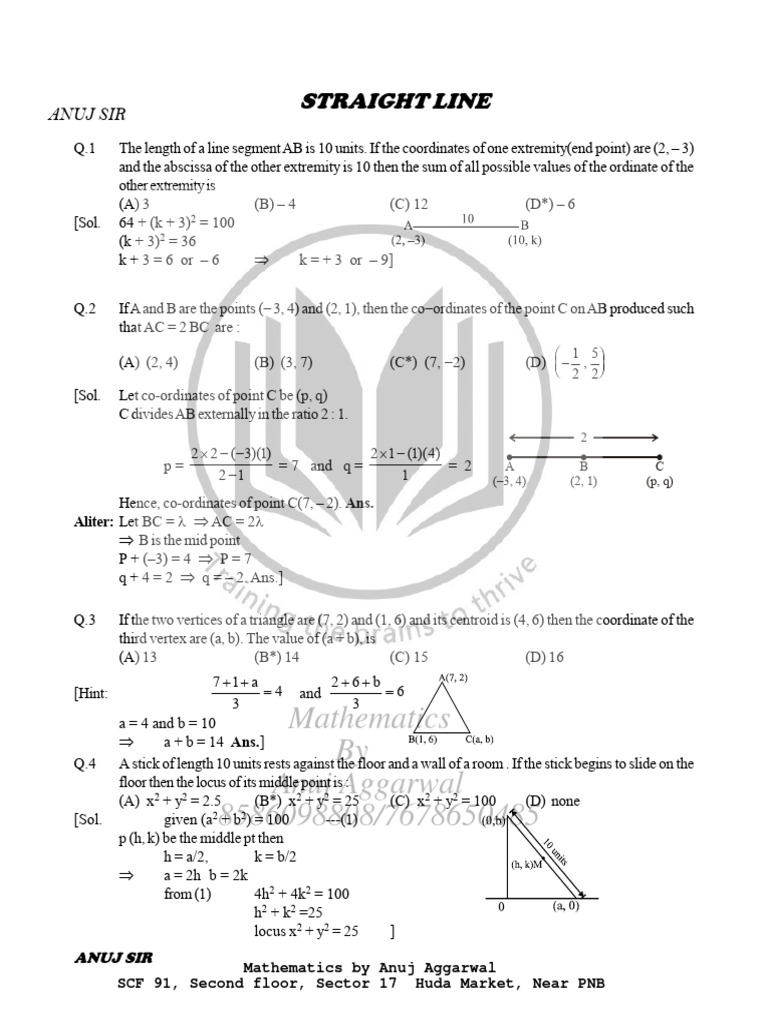 SL 1 Unlocked | PDF | Cartesian Coordinate System | Triangle