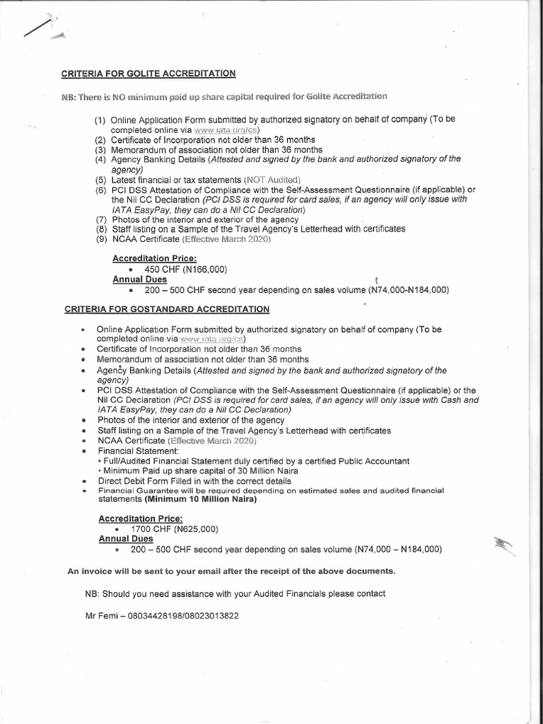 Iata Requirements | PDF