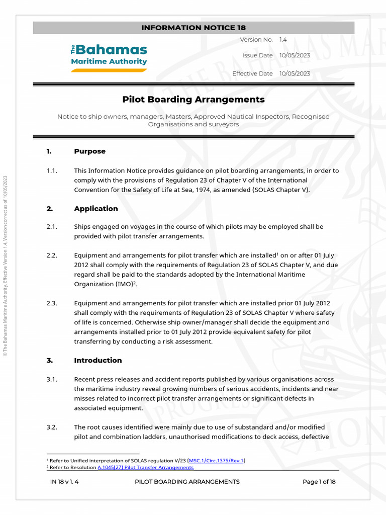 IN018-Pilot-Boarding-Arrangements | PDF | Rope