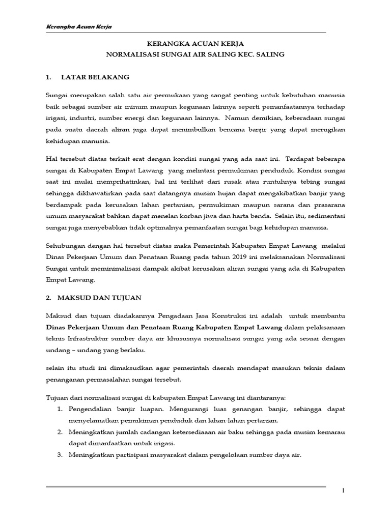 KAK Saling | PDF | Teknologi & Rekayasa