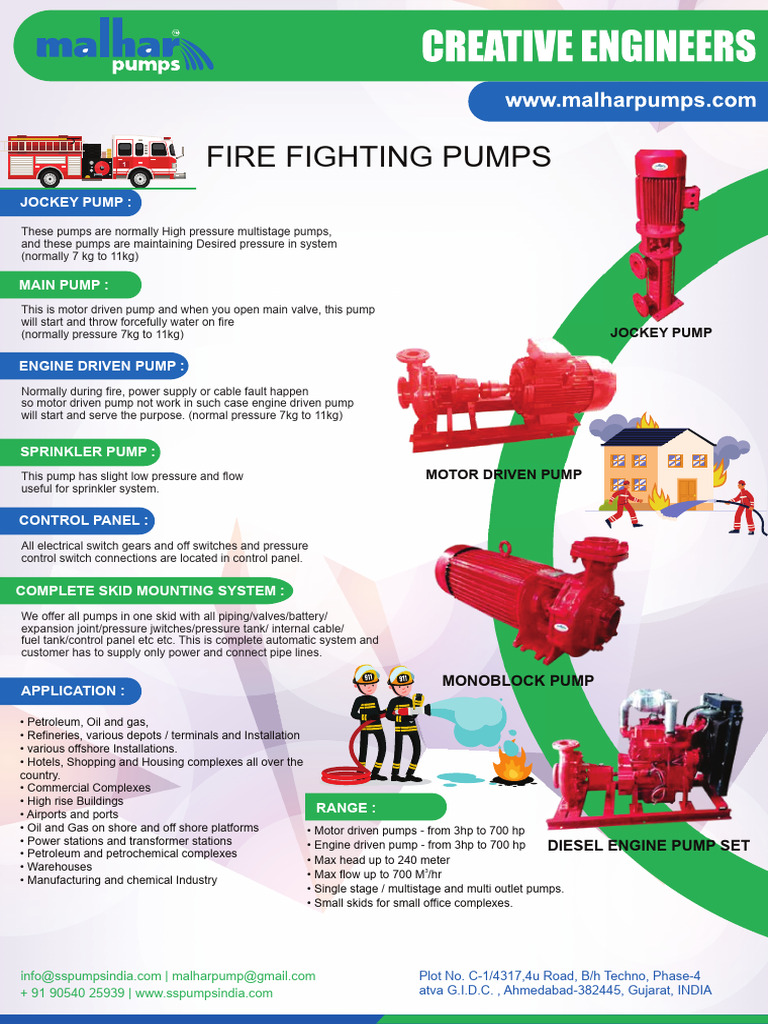 Fire Fighting Pumps | PDF | Pump | Engines