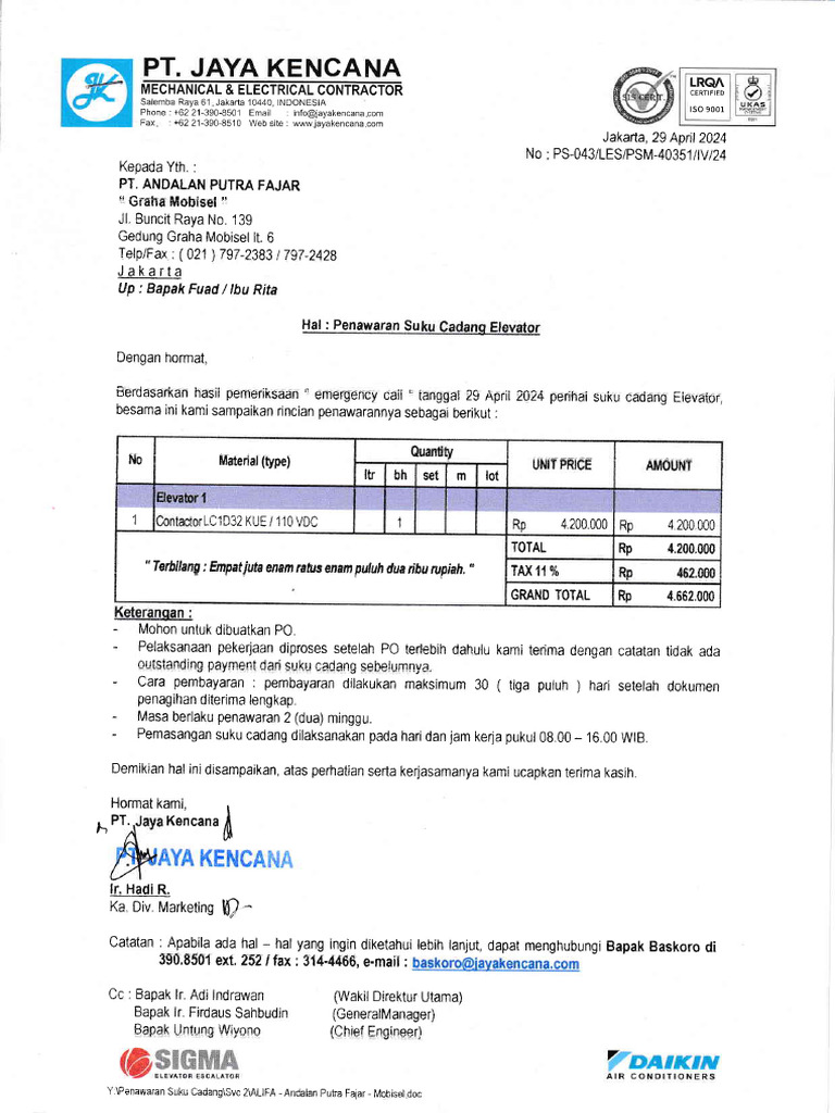 Graha Mobisel PS-043 40351 - 20240508 - 0001 | PDF