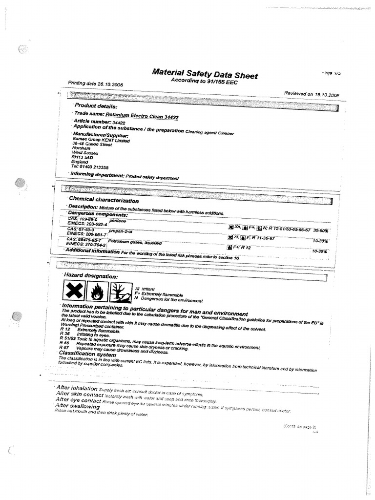 Rotanlum Electro Clean 34422 | PDF