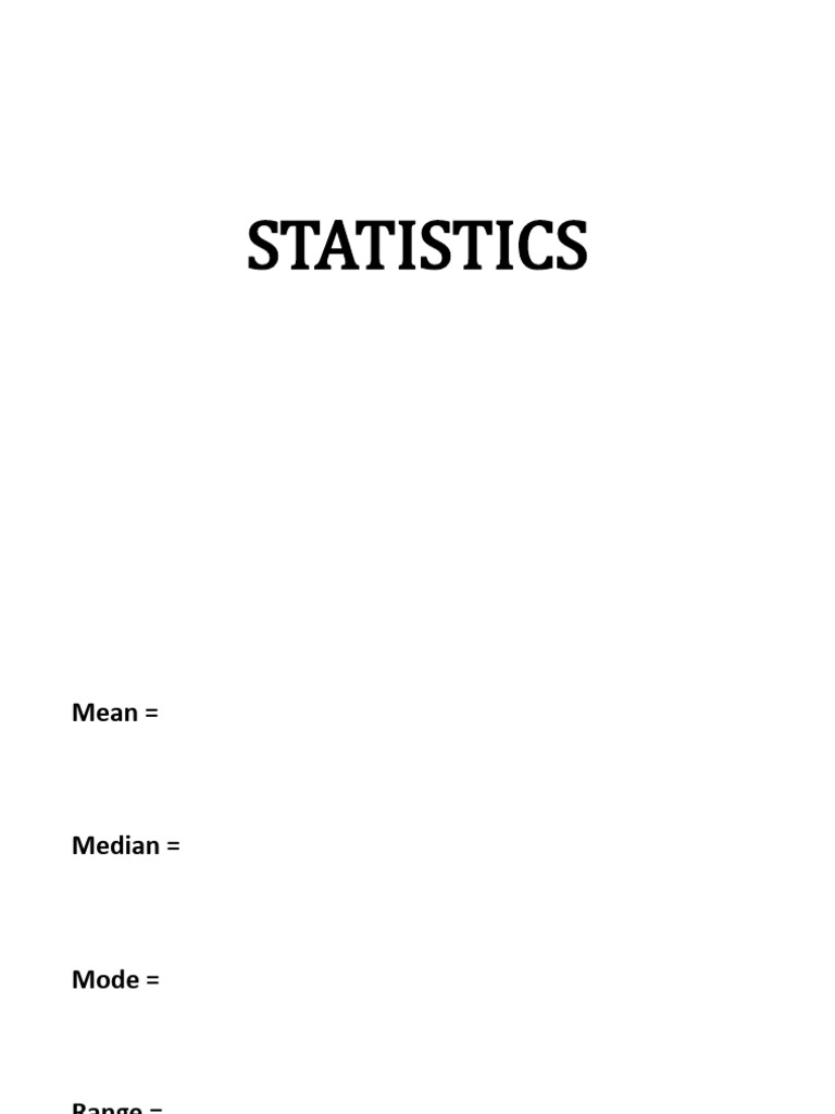 Live - Statistics | PDF | Mean | Median