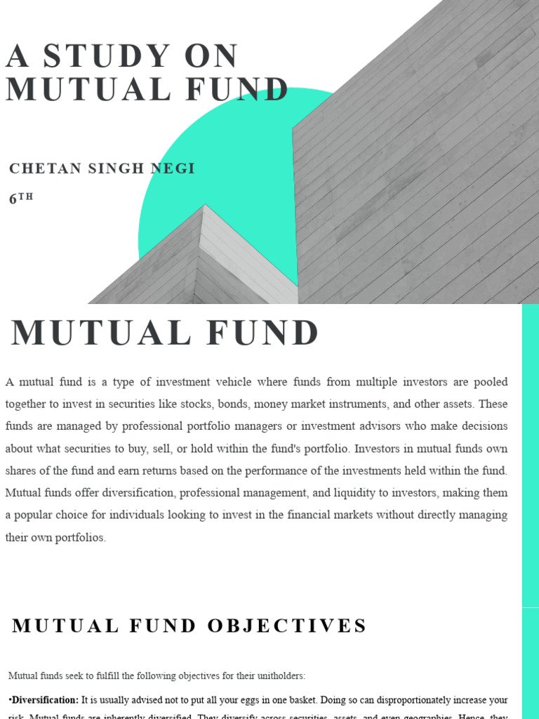 A Study On Mutual Fund | PDF | Investment Fund | Mutual Funds