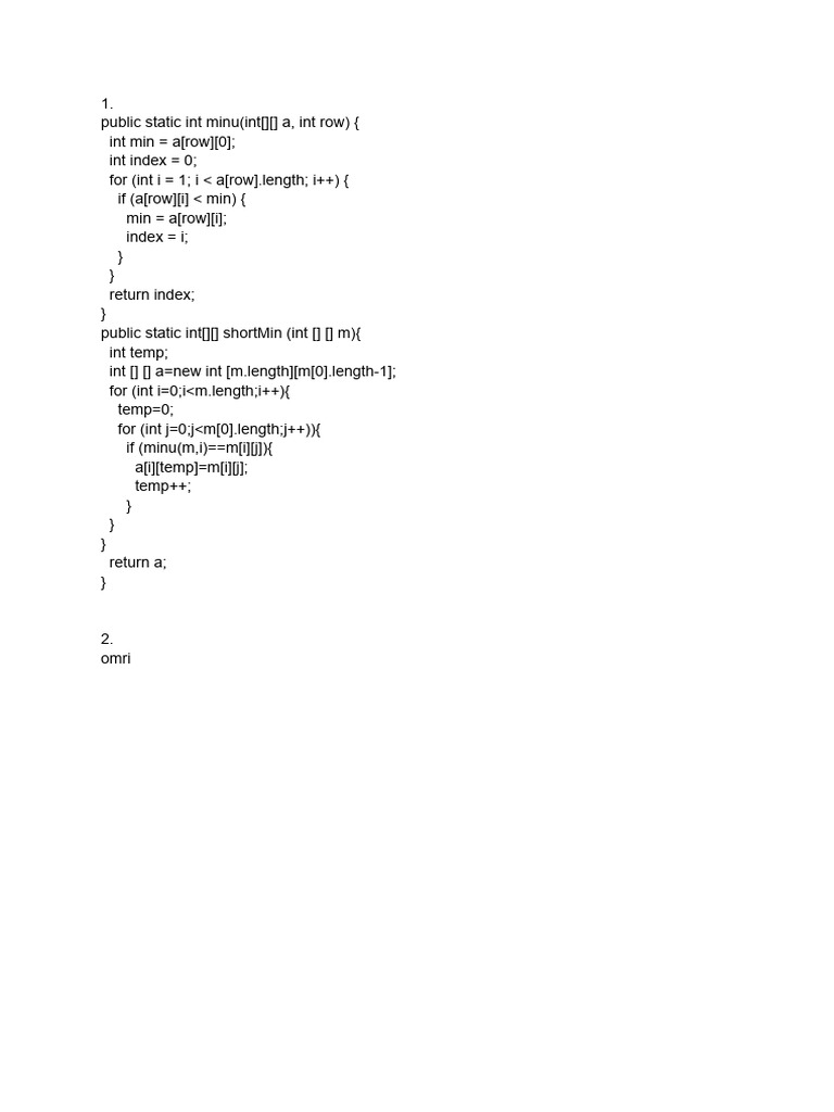 Java 2D Array Operations Guide | PDF | Computer Programming