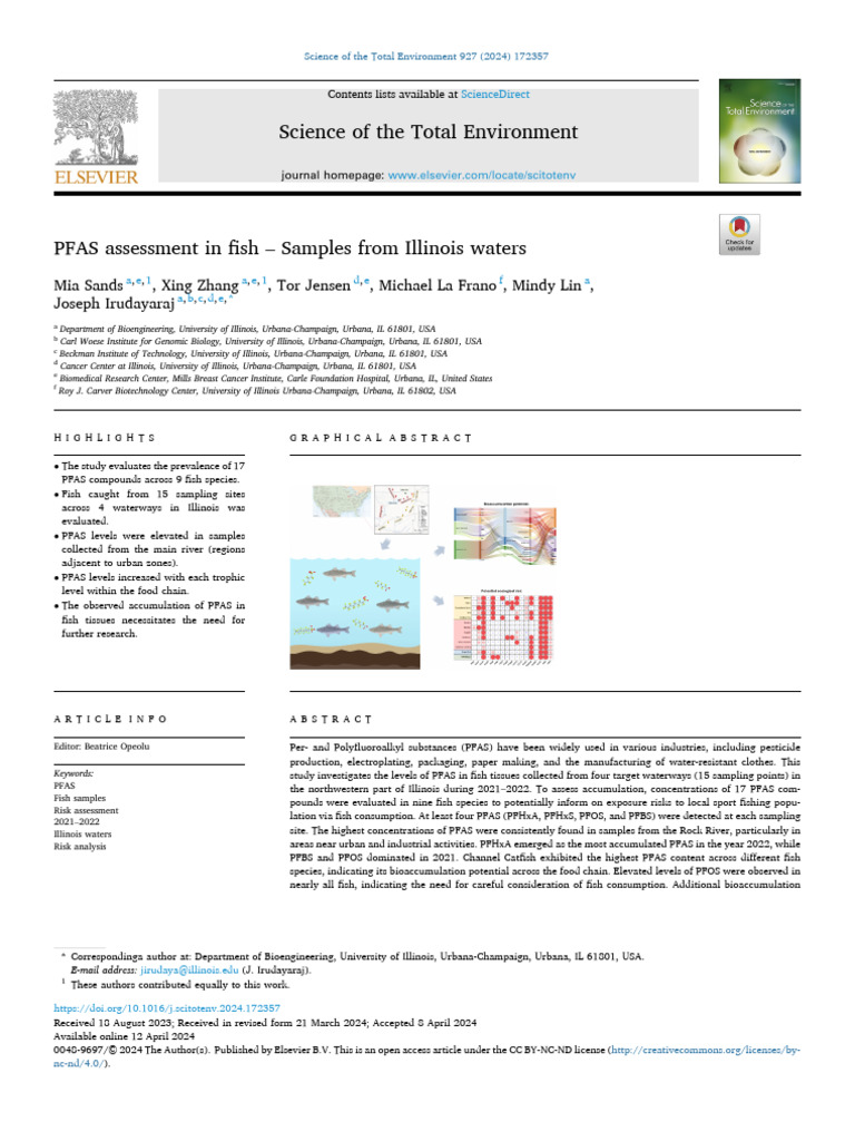 Science of The Total Environment: Mia Sands, Xing Zhang, Tor Jensen ...