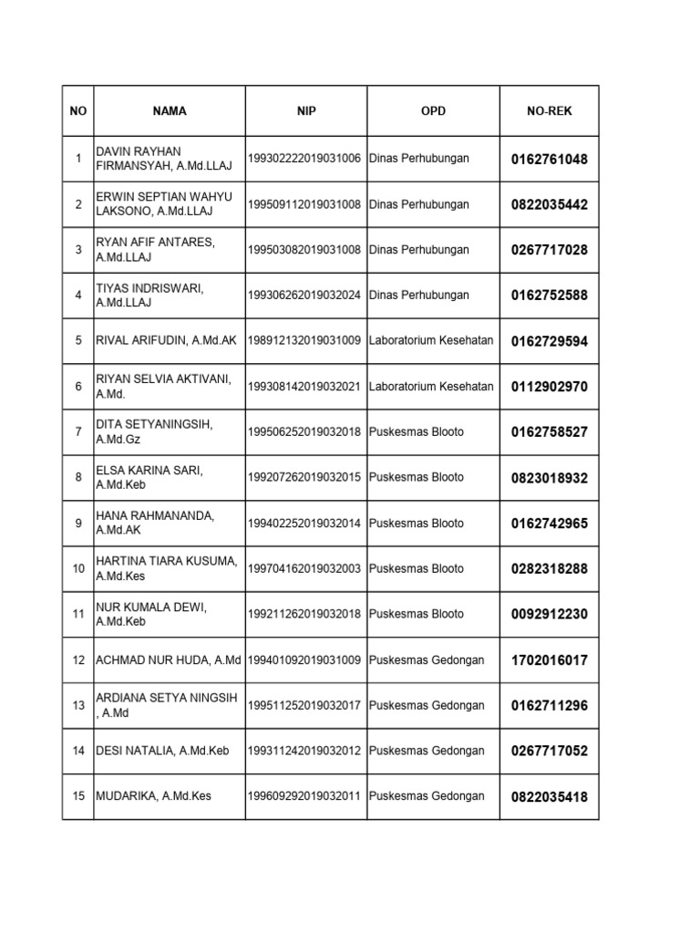 DATA REK-FINAL | PDF
