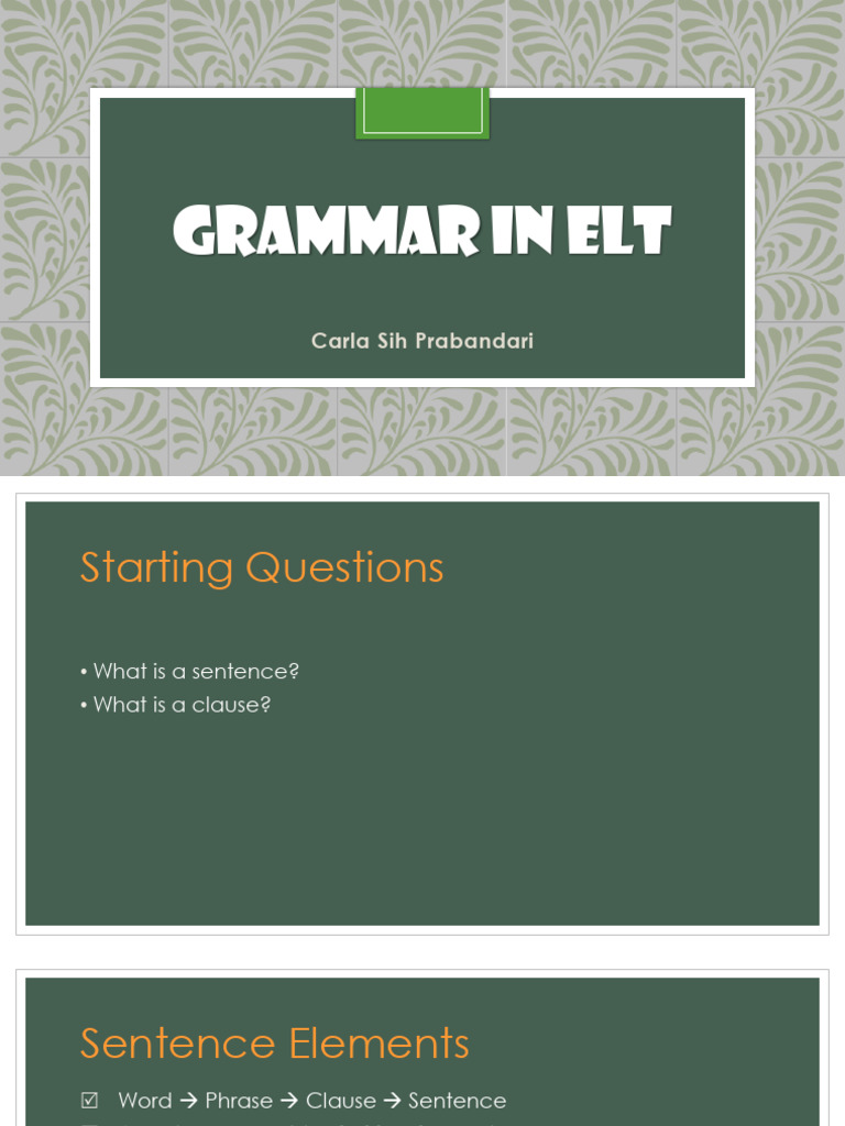 Basic Clause Patterns 2024 | PDF | Clause | Subject (Grammar)