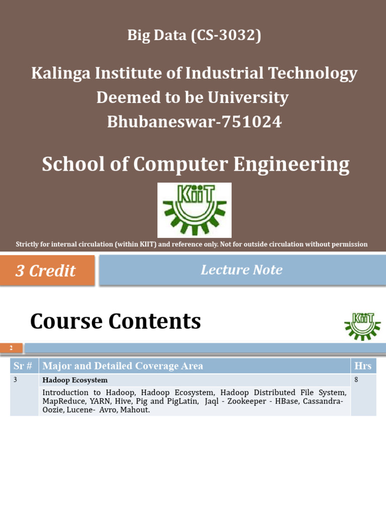 Unit 3 - BD - Hadoop Ecosystem | PDF | Apache Hadoop | Computer Cluster