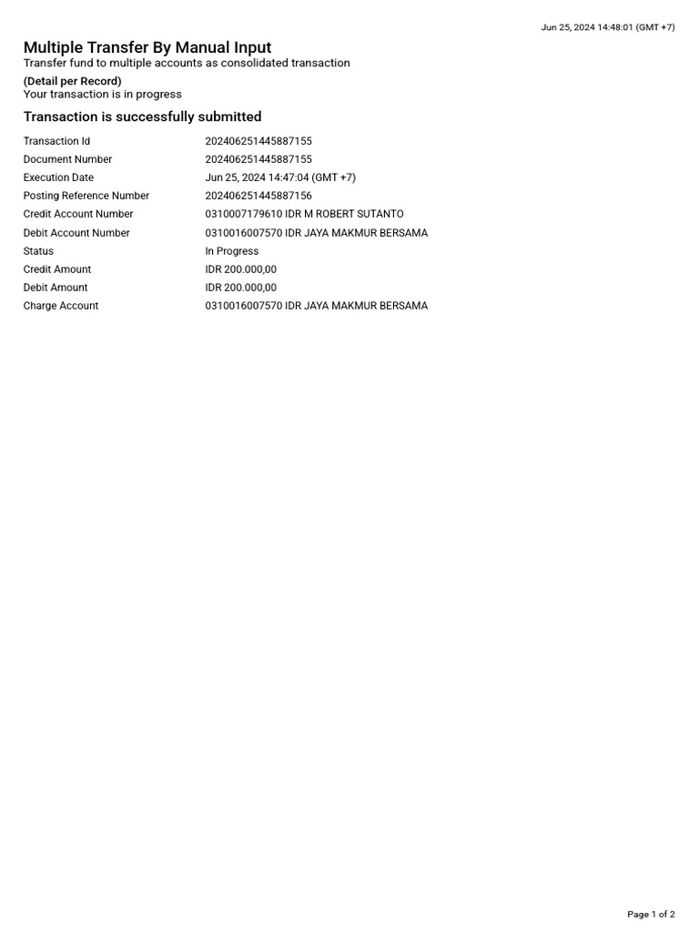 Transaction Status | PDF