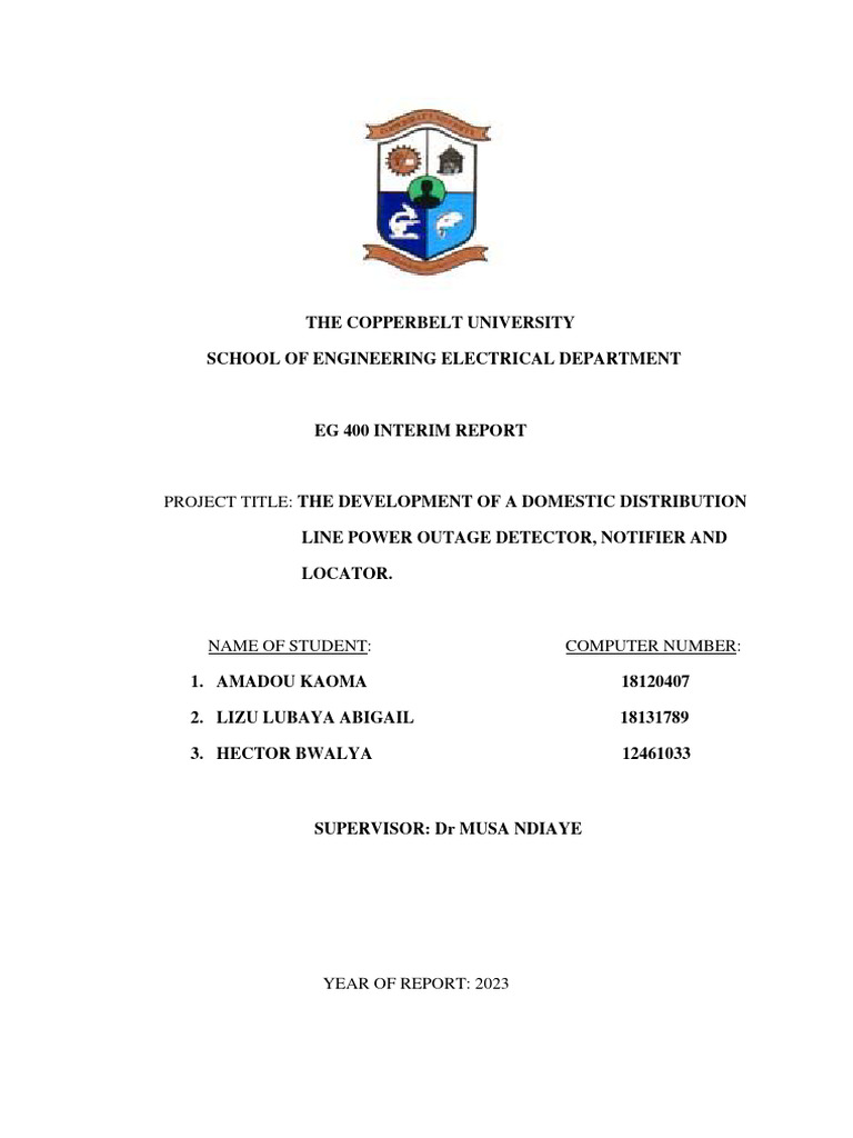 Domestic Distribution Line Power Outage Detector | PDF | Internet Of ...