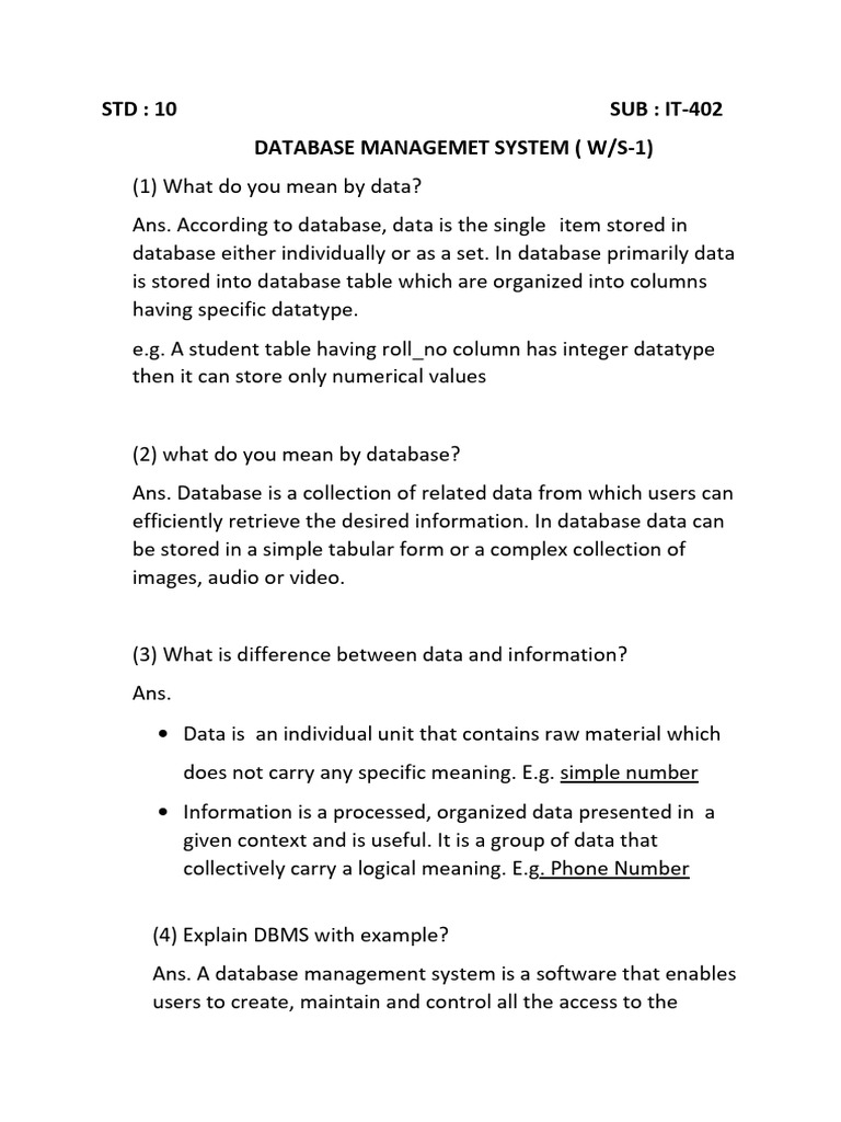 Unit3 Database Management System | PDF | Databases | Relational Database