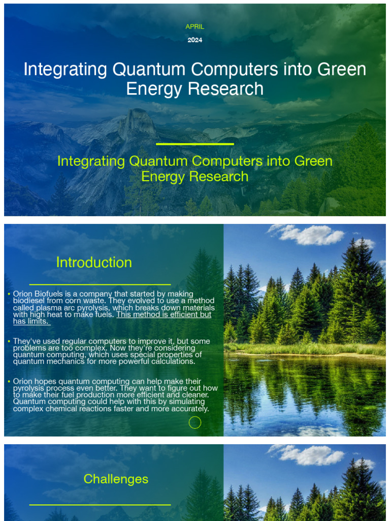 Integrating Quantum Computers Into Green Energy Research | PDF | Quantum Computing | Computing