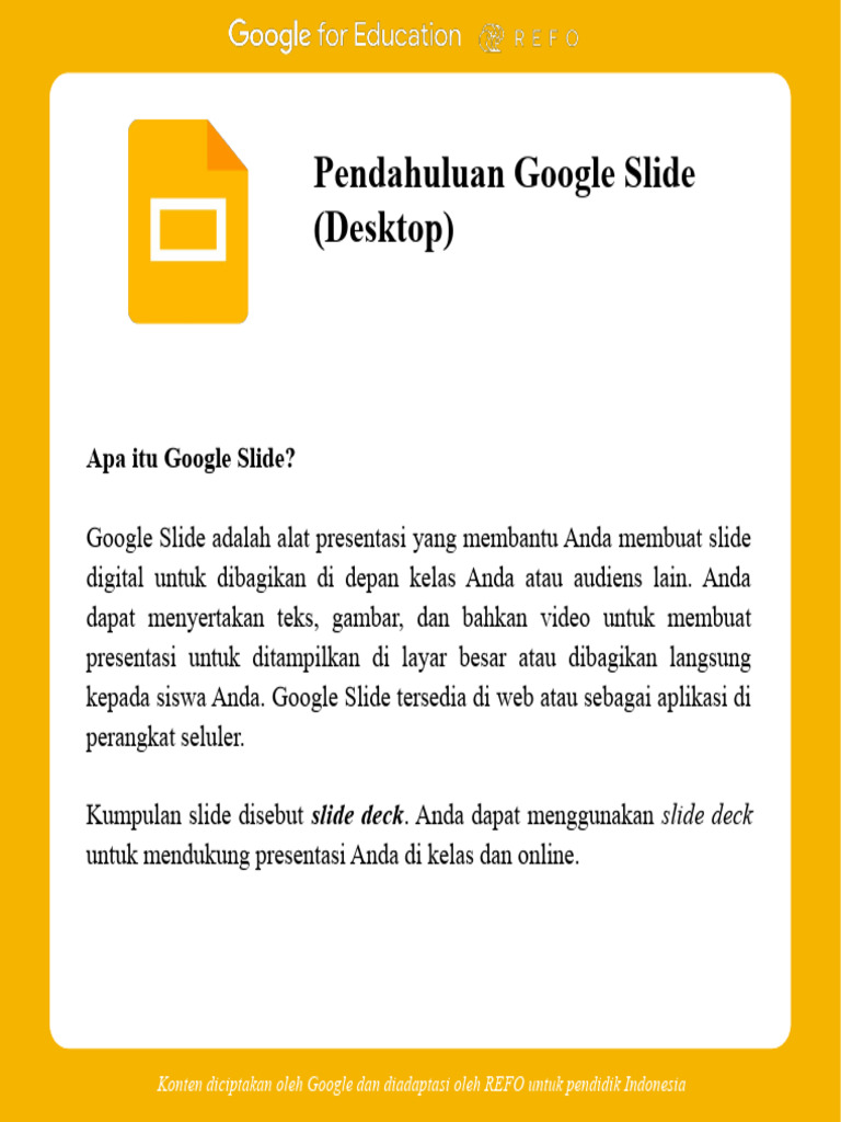Pengenalan Google Slides | PDF | Karier & Perkembangan