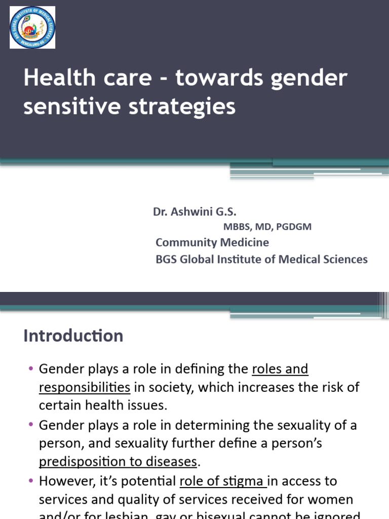 Health Care - Towards Gender Sensitive Strategies | PDF | Health Care ...