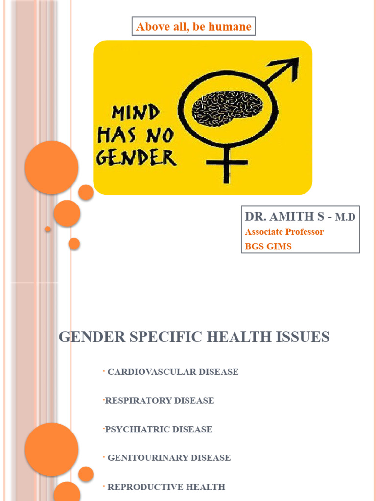 Gender specific health issues | PDF | Gender | Gender Studies
