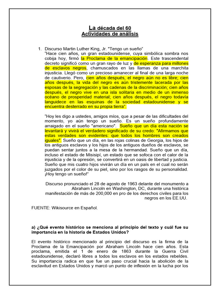 La Década Del 60 | PDF | Racismo | Discriminación y relaciones raciales