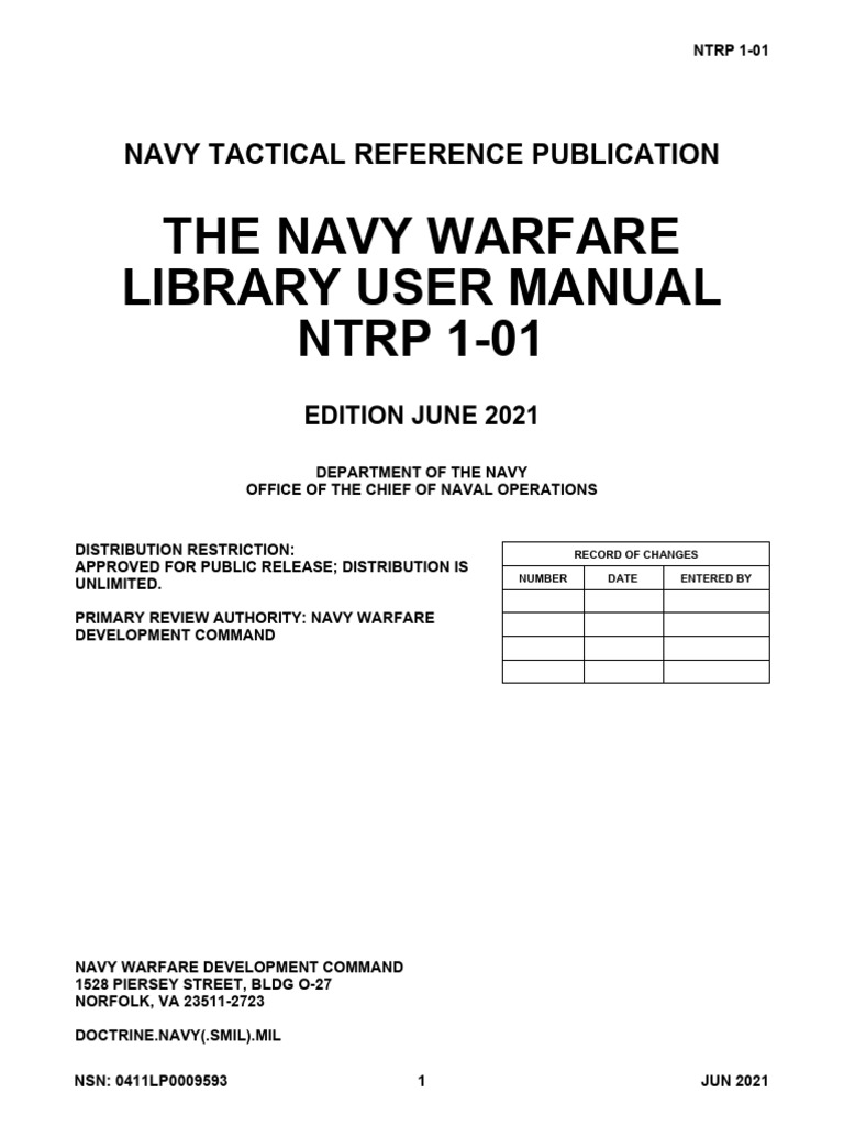 Navy Warfare Library User Manual | PDF | United States Navy | United ...