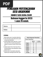 Zekolah UASA 华小考卷 Std 5 BI Set 2 5ak5ar | PDF