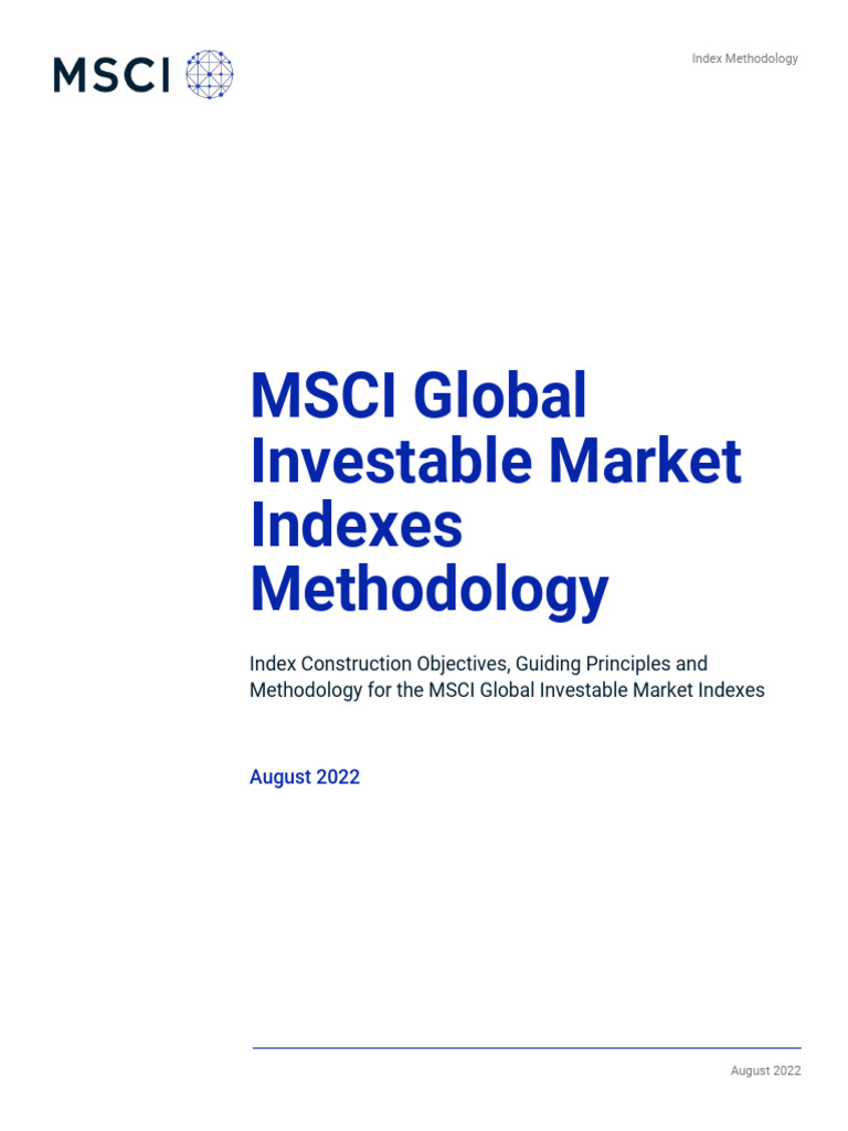 1 MSCI Global Investable Market Indexes Methodolog | PDF | Msci | Stock Market Index