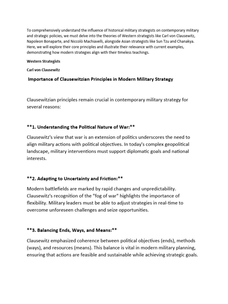 Military Strategy: Lessons from History | PDF | Military Strategy ...