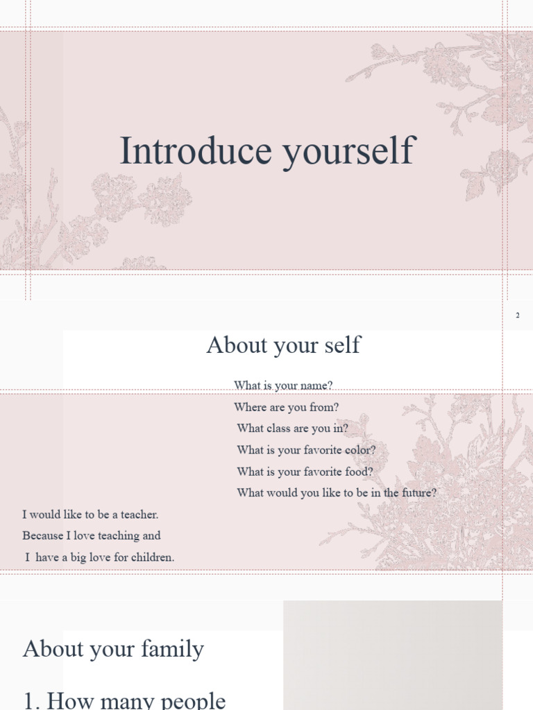 Introduce Yourself | PDF | Body Language | Behavioural Sciences