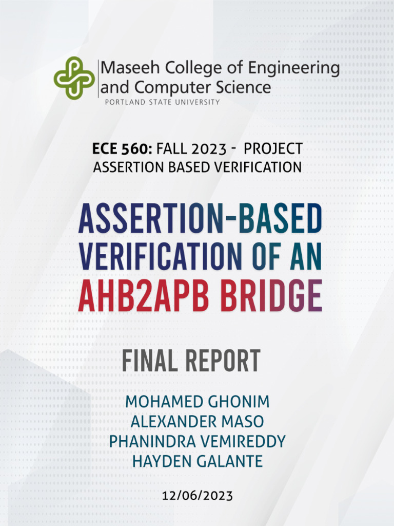 AHB-APB Bridge Verification Overview | PDF | Computer Science | Computing
