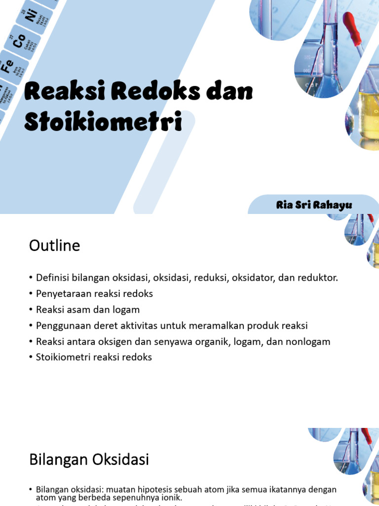 Reaksi Redoks Dan Stoikiometri | PDF | Sains & Matematika