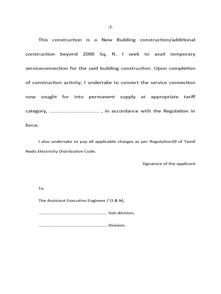 Undertaking Format Page 2 Single | PDF