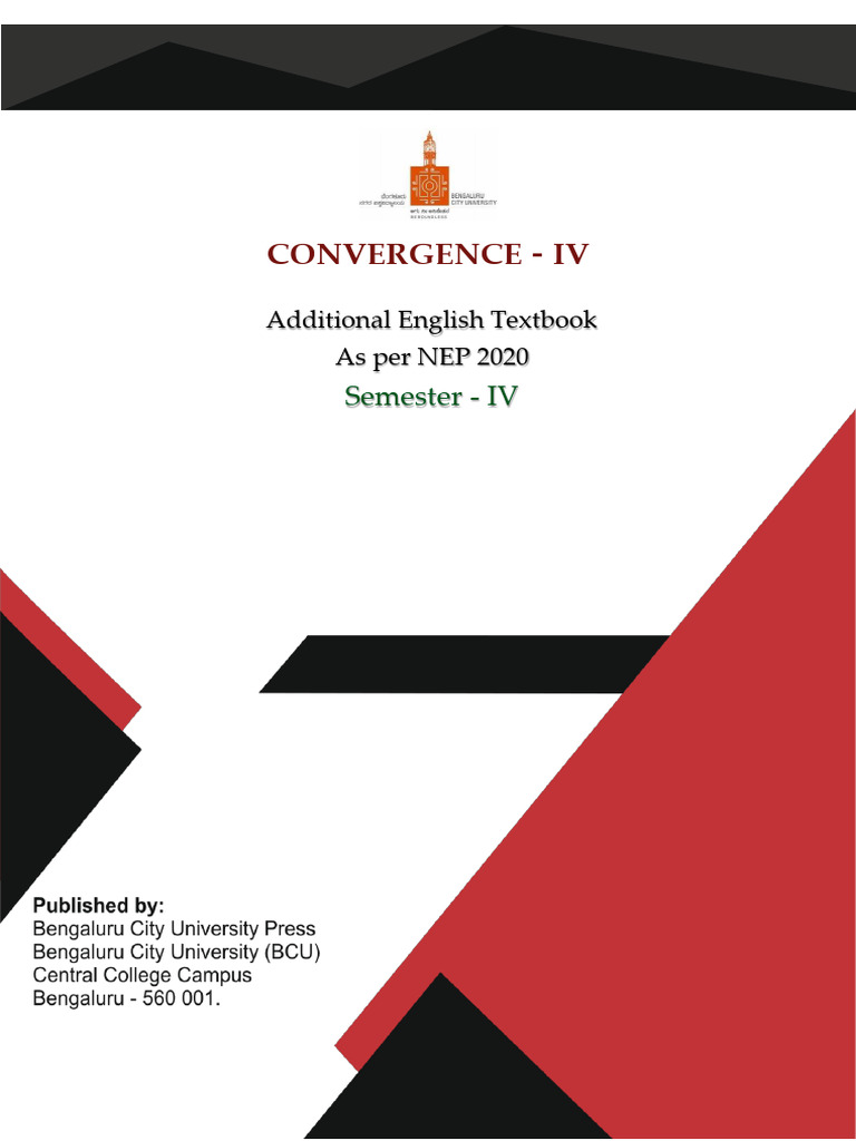 IV Semester Additional English Textbook CONVERGENCE | PDF | Proofreading