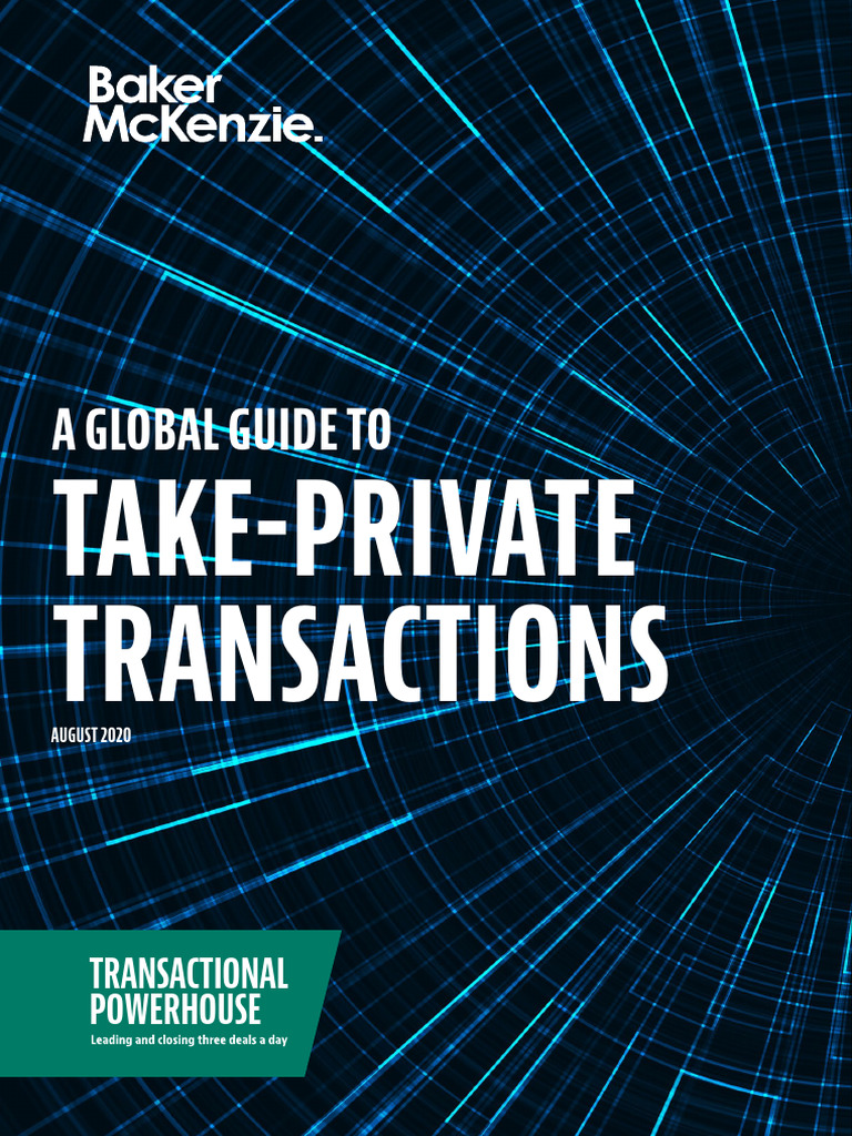 Global Take Private Guide 6aug2020 | PDF | Takeover | Securities (Finance)