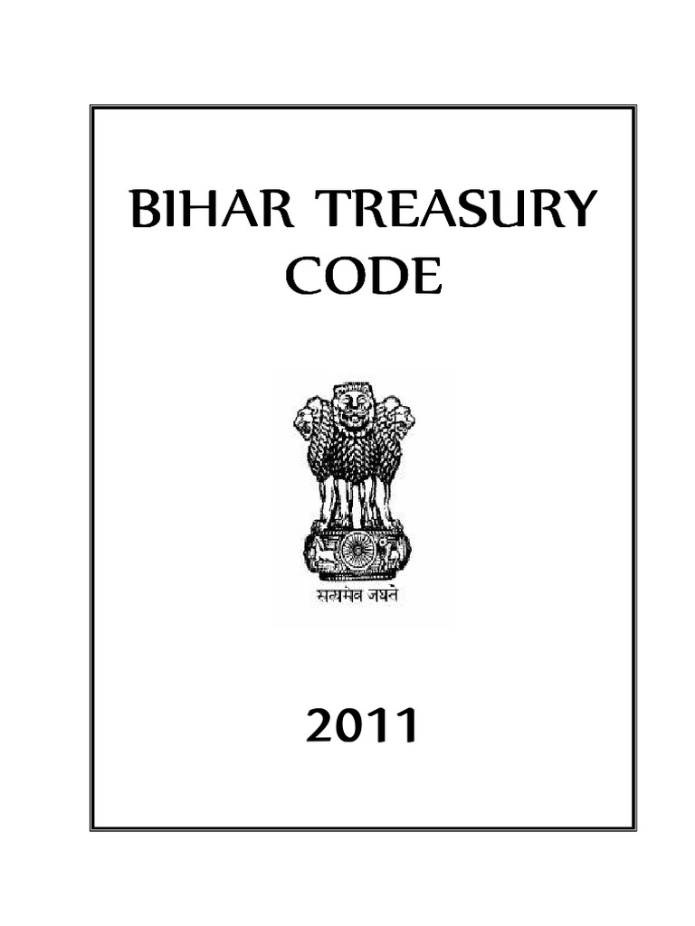 Bihar Treasury Code 2011 Overview | PDF | Cheque | Banks