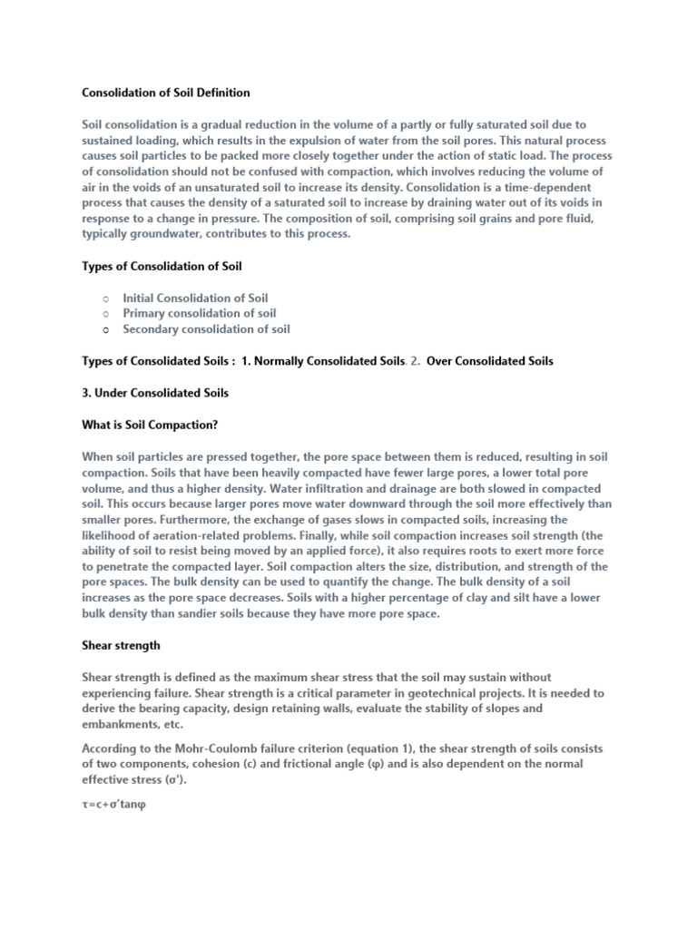 Consolidation Compaction | PDF | Soil | Porosity
