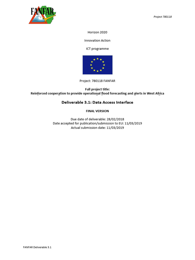 FANFAR Deliverable-3.1-Data-Access-Interface | Download Free PDF | Weather Forecasting | File ...
