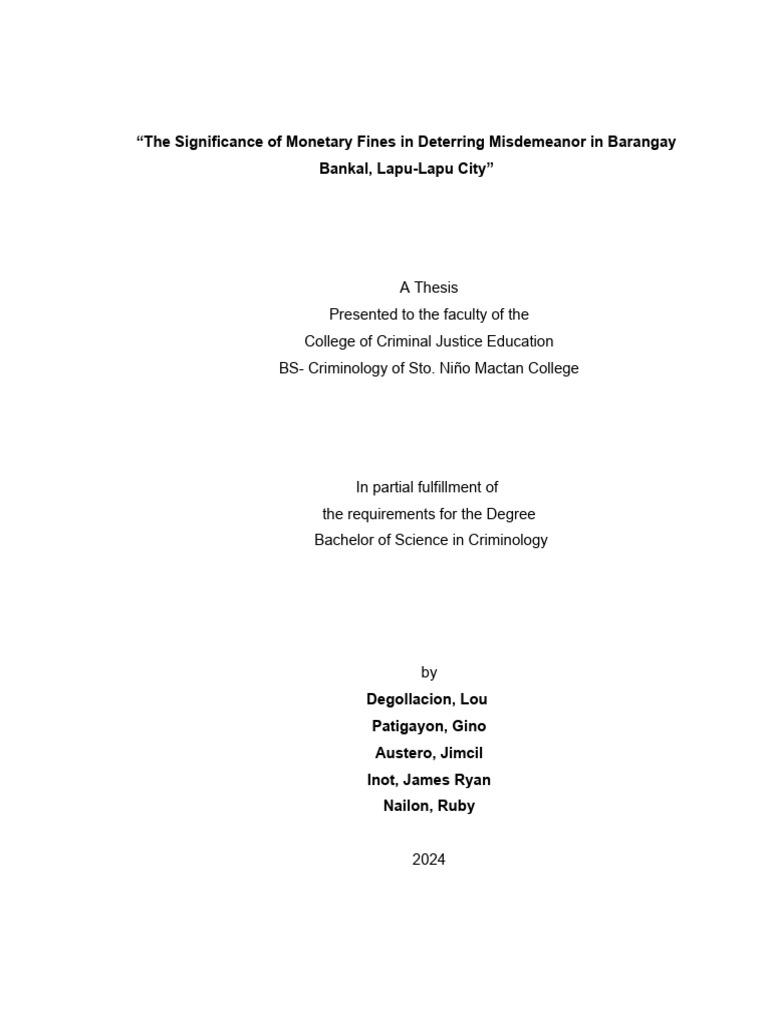 Monetary Fines As Deterrence | PDF | Crimes | Crime & Violence