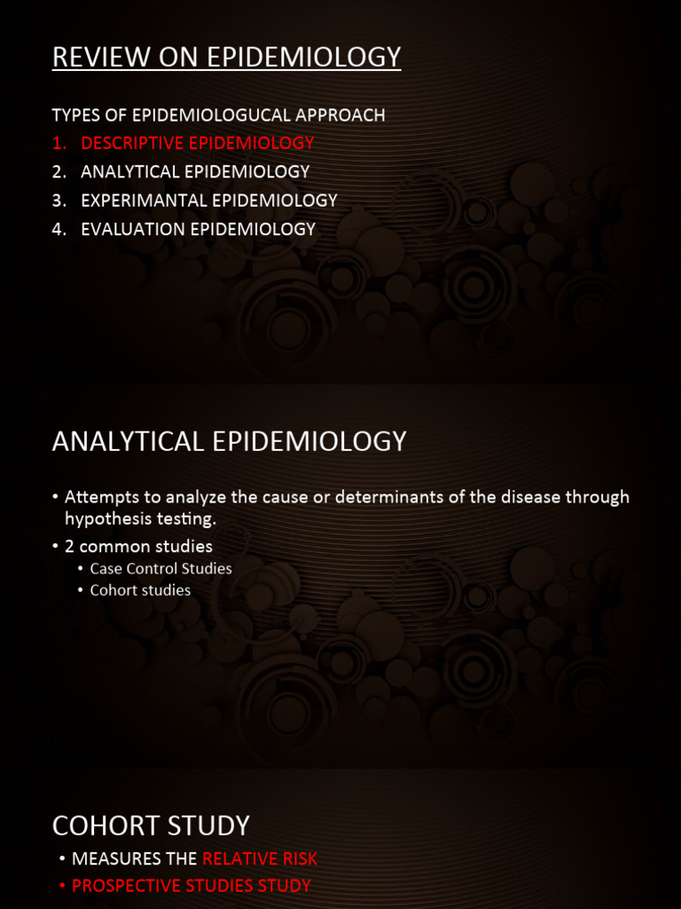 Types of Epidemiological Approaches | PDF | Sanitation | Drinking Water