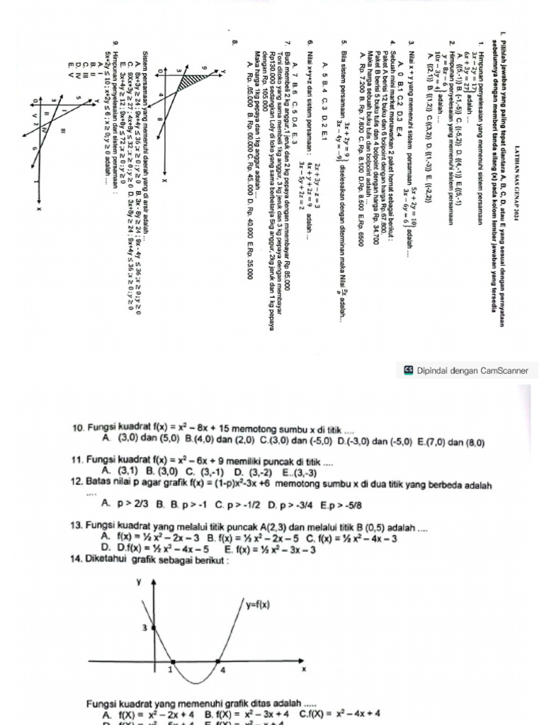 Latihan Sas X Genap | PDF