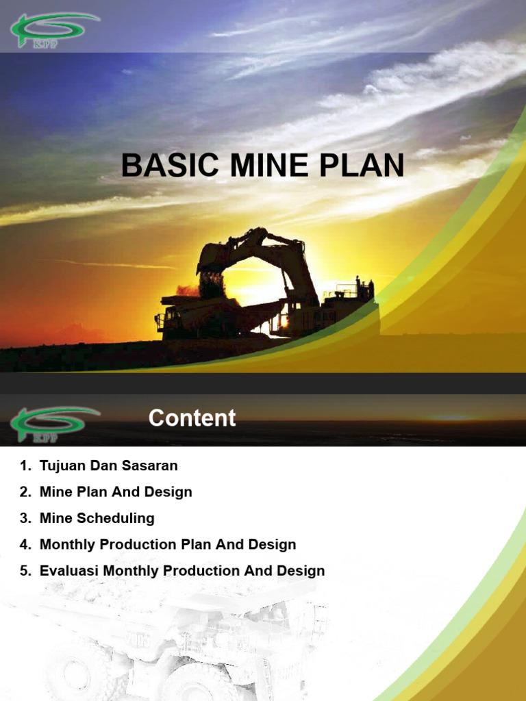Basic Mine Plan | PDF