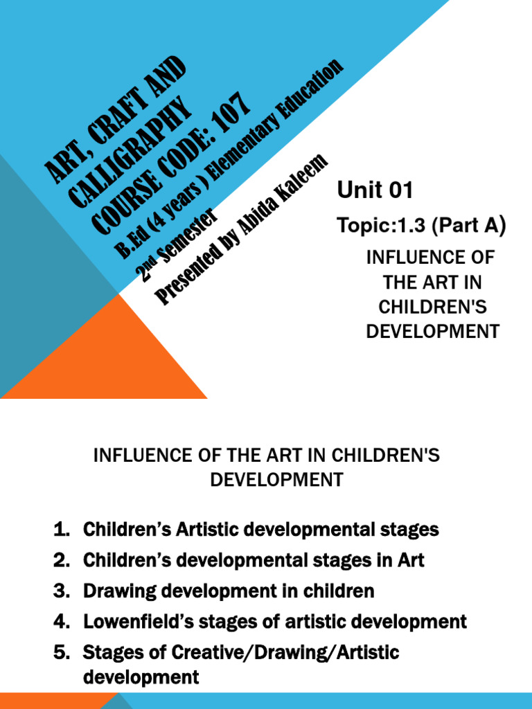 Influence of The Arts in Children Development Part A | PDF ...