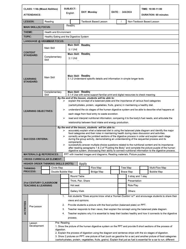 Lesson26 Draft 2 | PDF | Foods | Healthy Diet