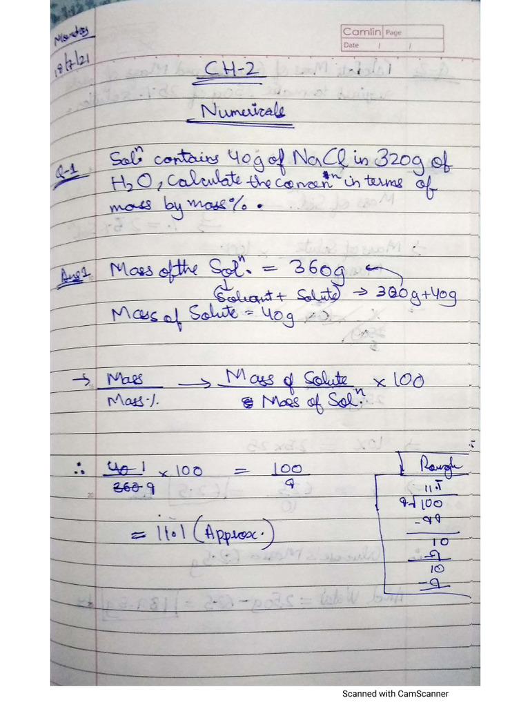 Chemistry CH-2 Work | PDF