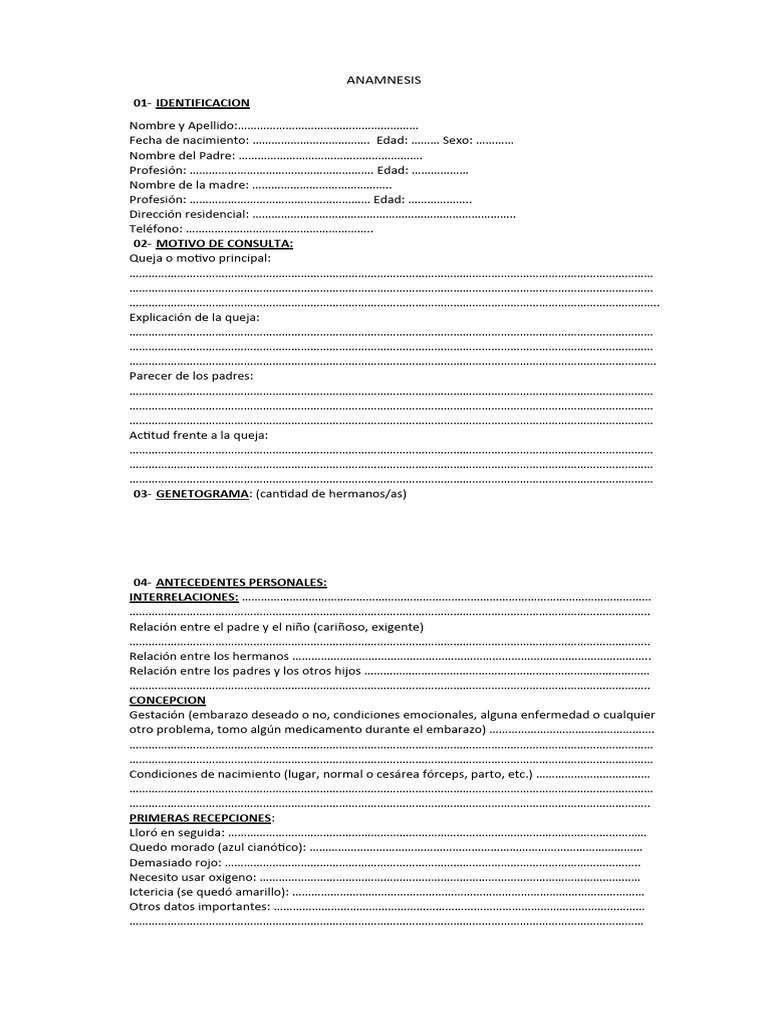 ANAMNESIS | PDF | Deportes y actividades al aire libre | Relaciones ...