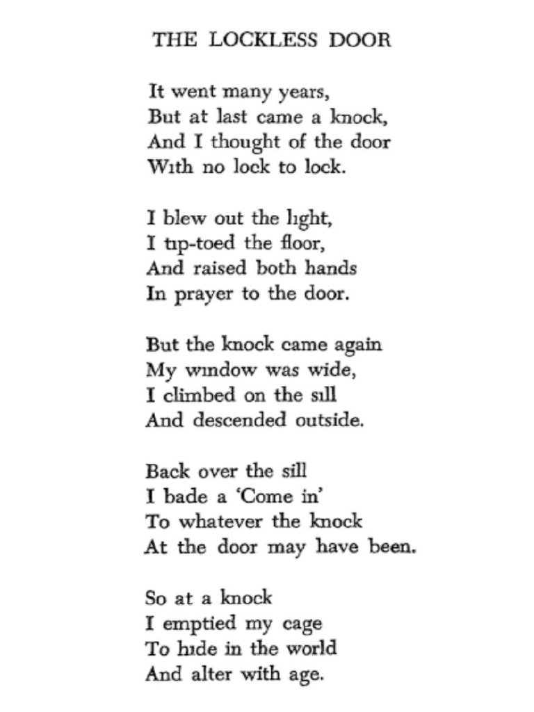 the lockless door by Robert Frost | PDF